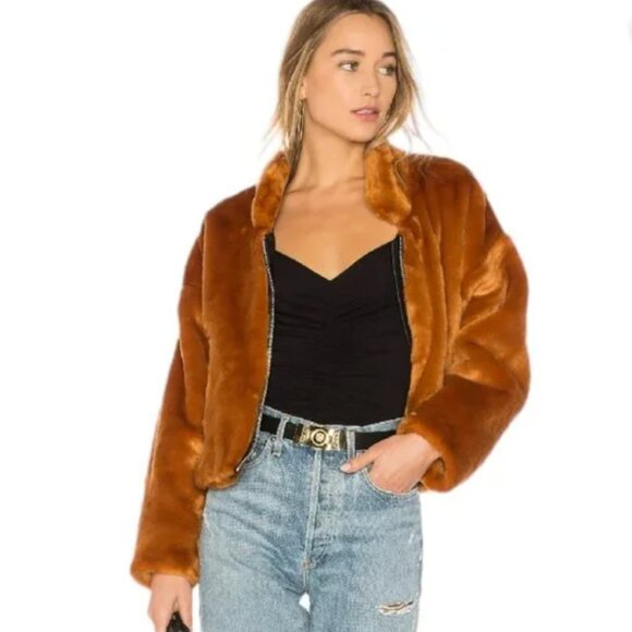 Free People | Jackets & Coats | Free People Faux Fur Furry Bomber ...
